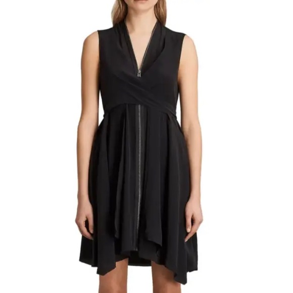 All Saints | Dresses | All Saints Jayda Silk Dress Color Black | Poshmark